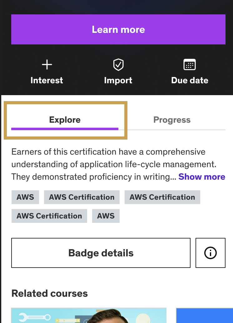 Préparation aux certifications et badges – Udemy Business