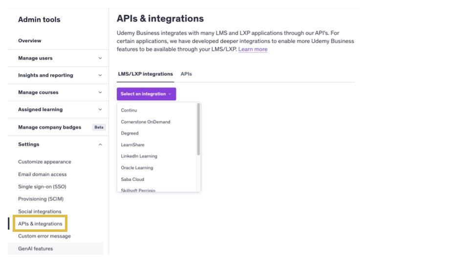 How to Find Your Rest API Credentials in Udemy Business – Udemy Business