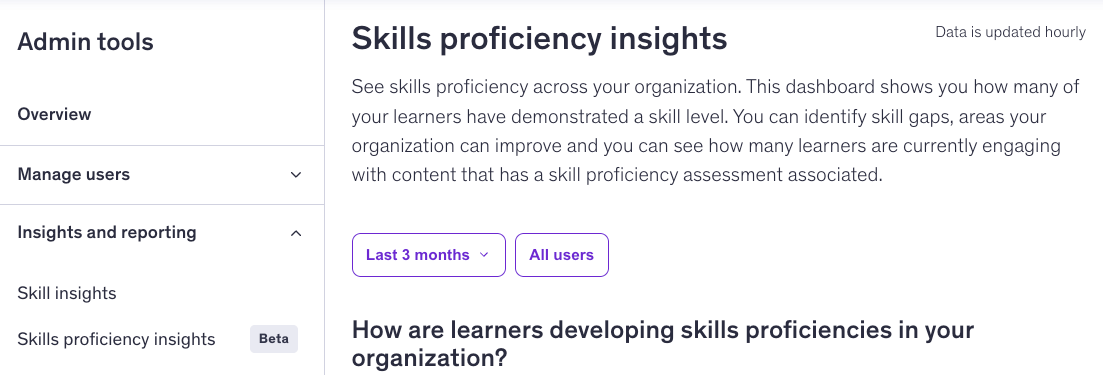 The Skills Proficiency Insights Dashboard – Udemy Business