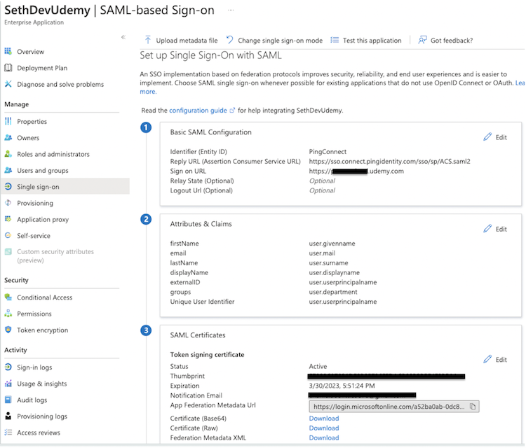 Single Sign-on (SSO) Provisioning – Udemy Business